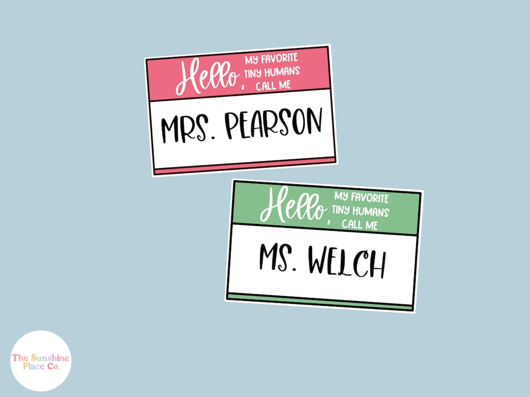 Personalized Teacher Name Tag Sticker | Teacher Sticker | Teacher ...
