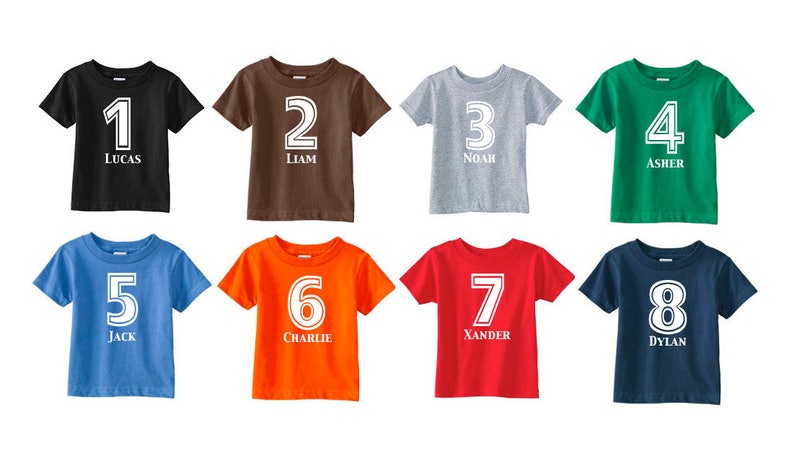 Boys Birthday Shirt | Toddler Boy Birthday Shirt | Number Shirt ...