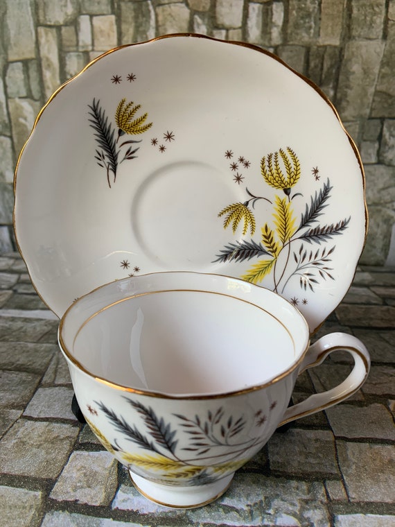 Vintage Colclough Stardust Teacup and Saucer - Etsy