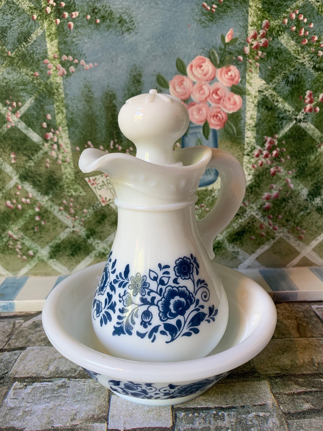 Vintage Avon Pitcher & Bowl - Etsy