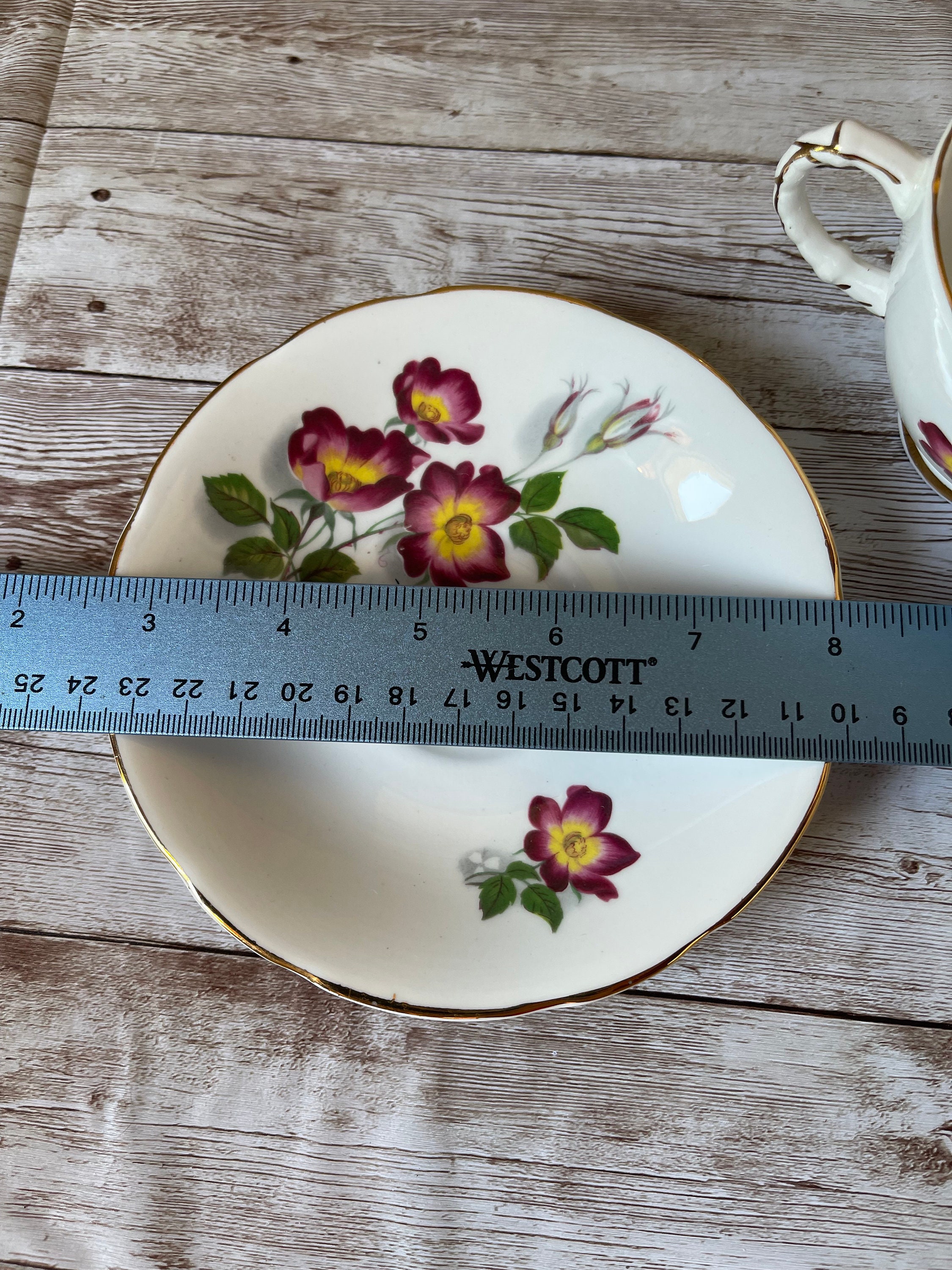 Vintage Delphine Bone China Tea Cup and Saucer - Etsy