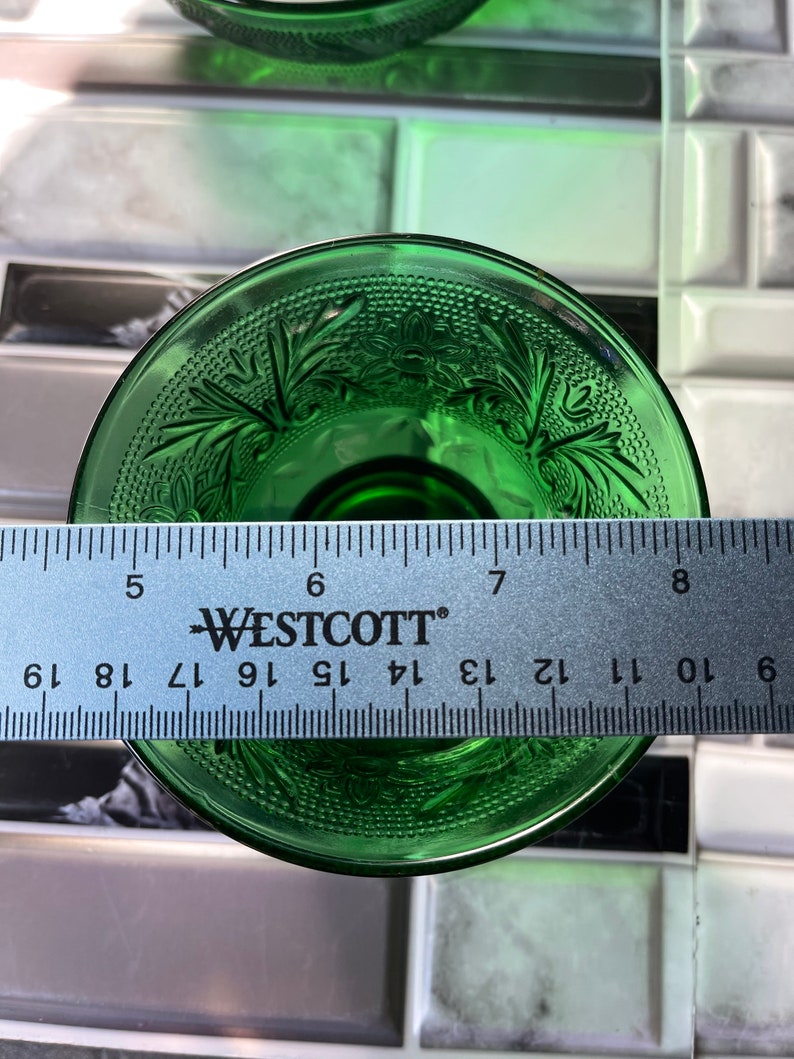 Vintage Depression Glass Sandwich Pattern Emerald Green Small - Etsy