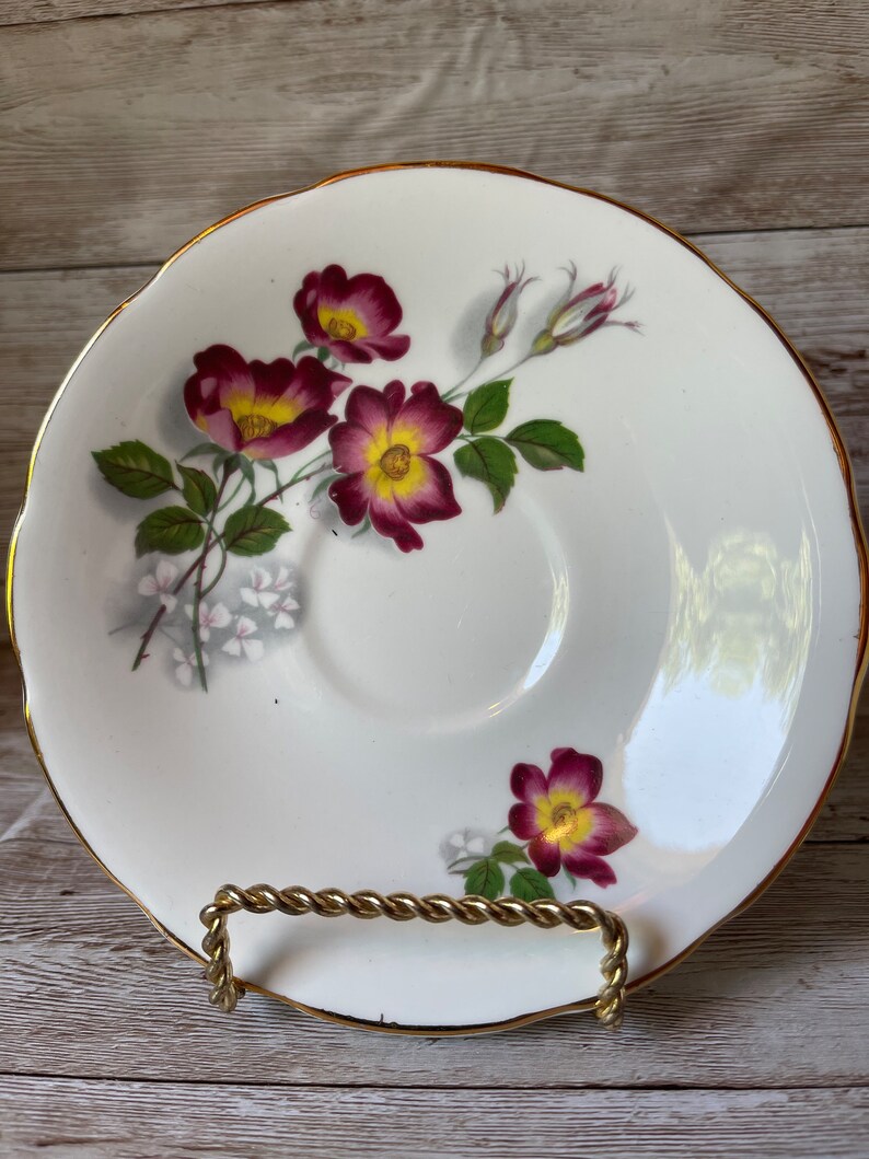 Vintage Delphine Bone China Tea Cup and Saucer - Etsy