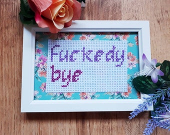 Rude Cross Stitch | Etsy UK
