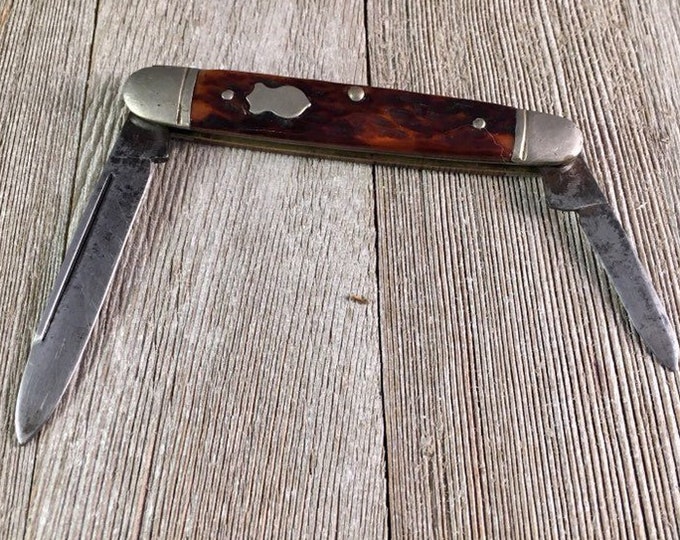 Boker USA Pocket Knife - No. 1428 With Shield Emblem - Etsy