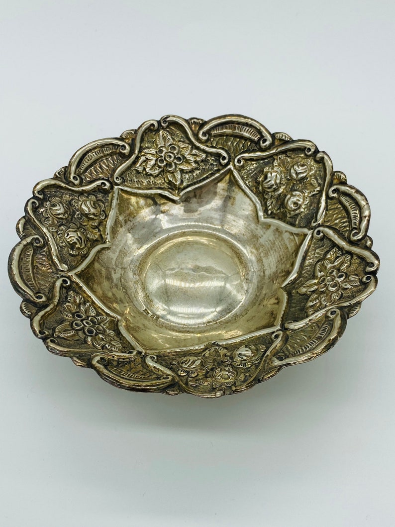 Antique Repousse Silver Dish Cyprus Hallmarks Floral - Etsy Ireland