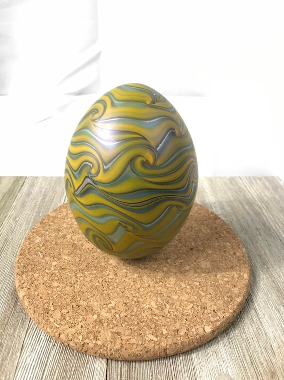 Art Glass Egg Blown Glass Studio Signed Vandermark Glass - Etsy