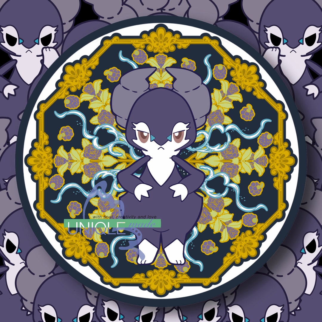 Normal/psychic Type Art Nouveau Inspired Male Form Indeedee Pokemon ...