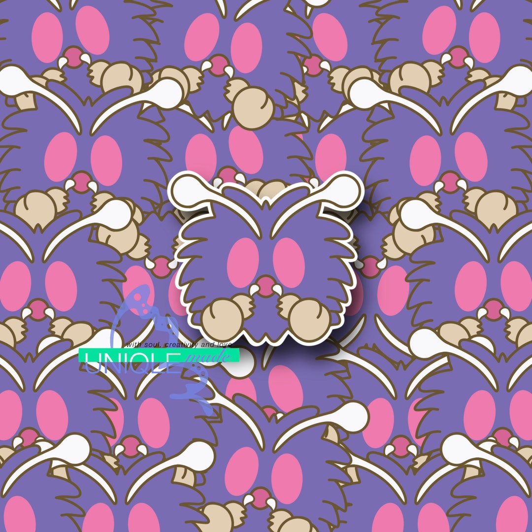 Bug/poison Type Chibi Venonat Pokémon Small Sticker Cute - Etsy