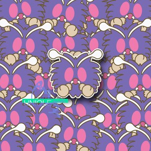 Bug/poison Type Chibi Venonat Pokémon Small Sticker Cute - Etsy