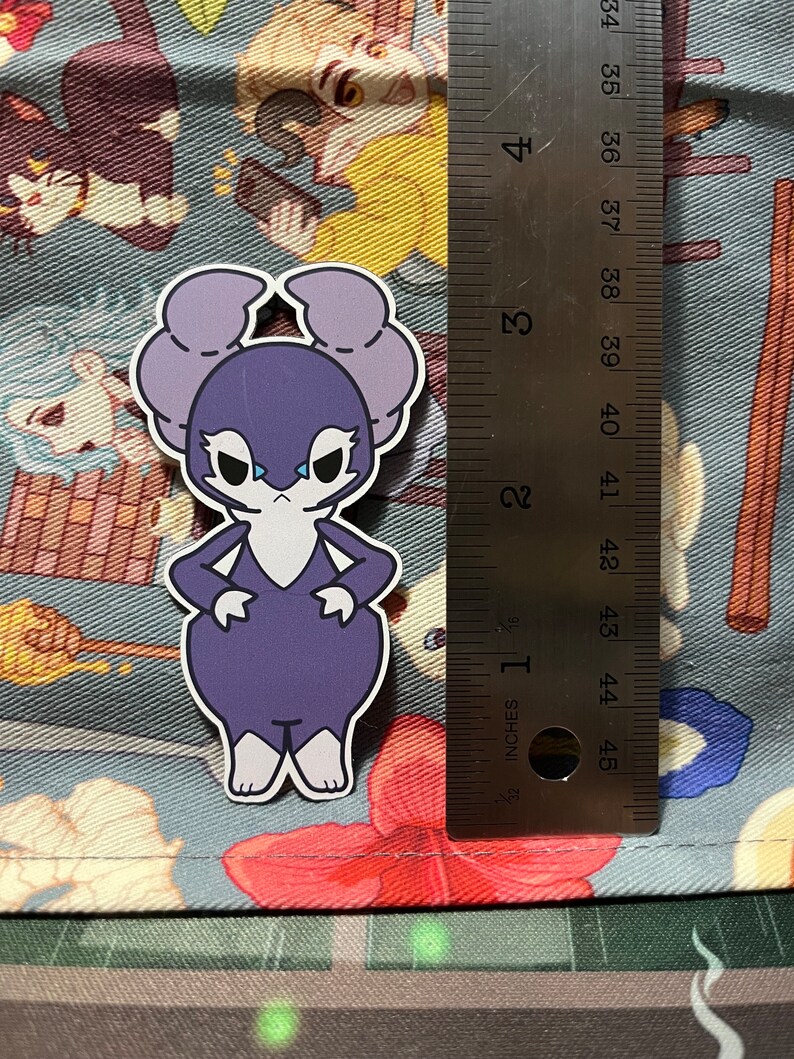Normal/psychic Type Chibi Style Male Indeedee Pokemon Die Cut Matte ...