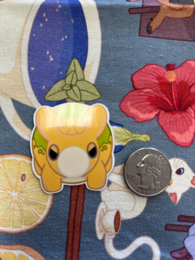 Fire/ground Type Chibi Style Numel Pokemon Die Cut Glossy Sticker Cute ...