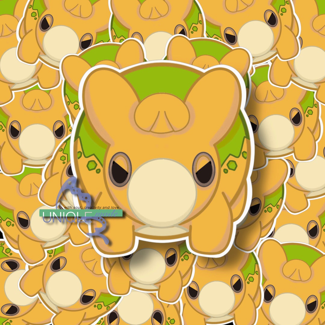 Fire/ground Type Chibi Style Numel Pokemon Die Cut Glossy Sticker Cute ...