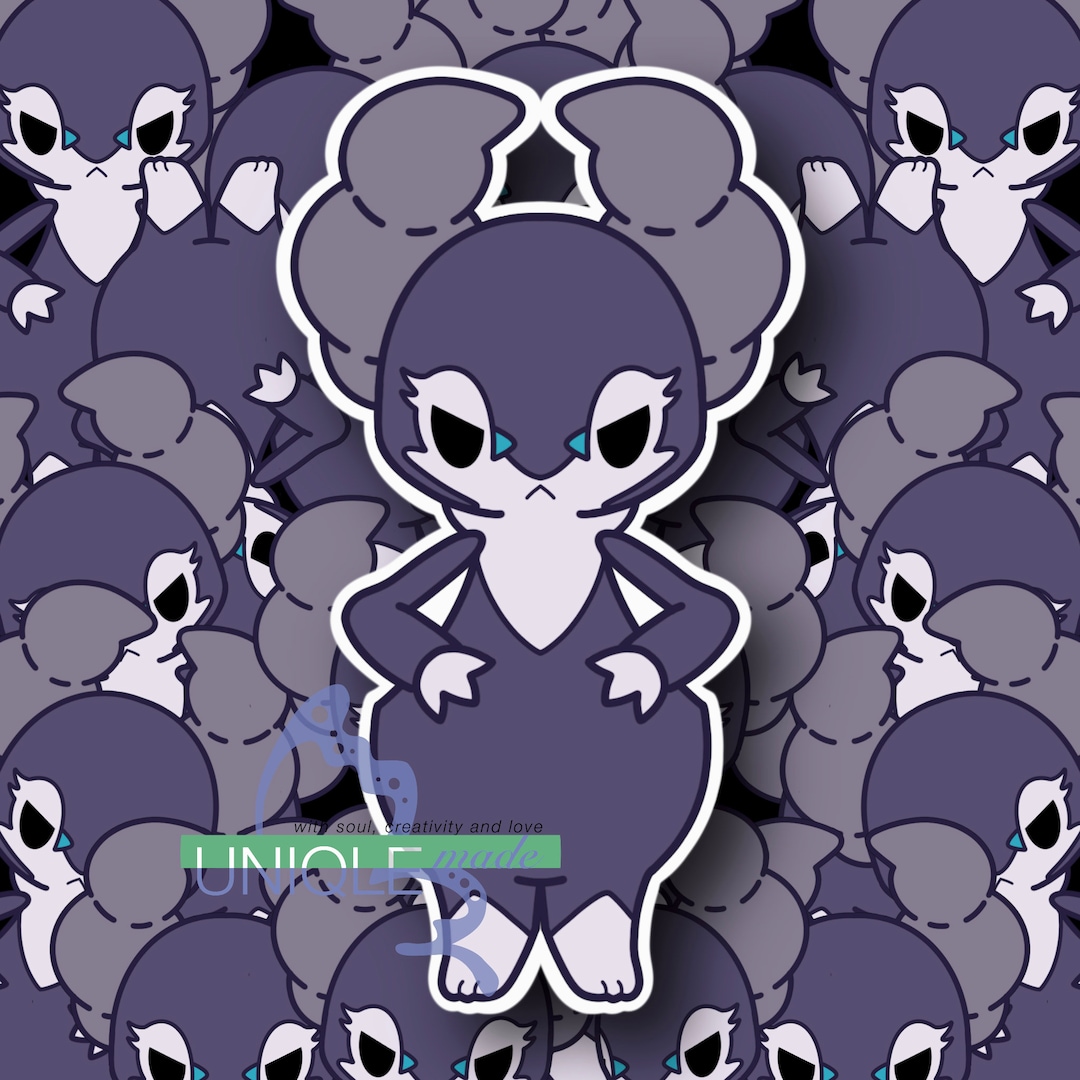 Normal/psychic Type Chibi Style Male Indeedee Pokemon Die Cut Glossy ...