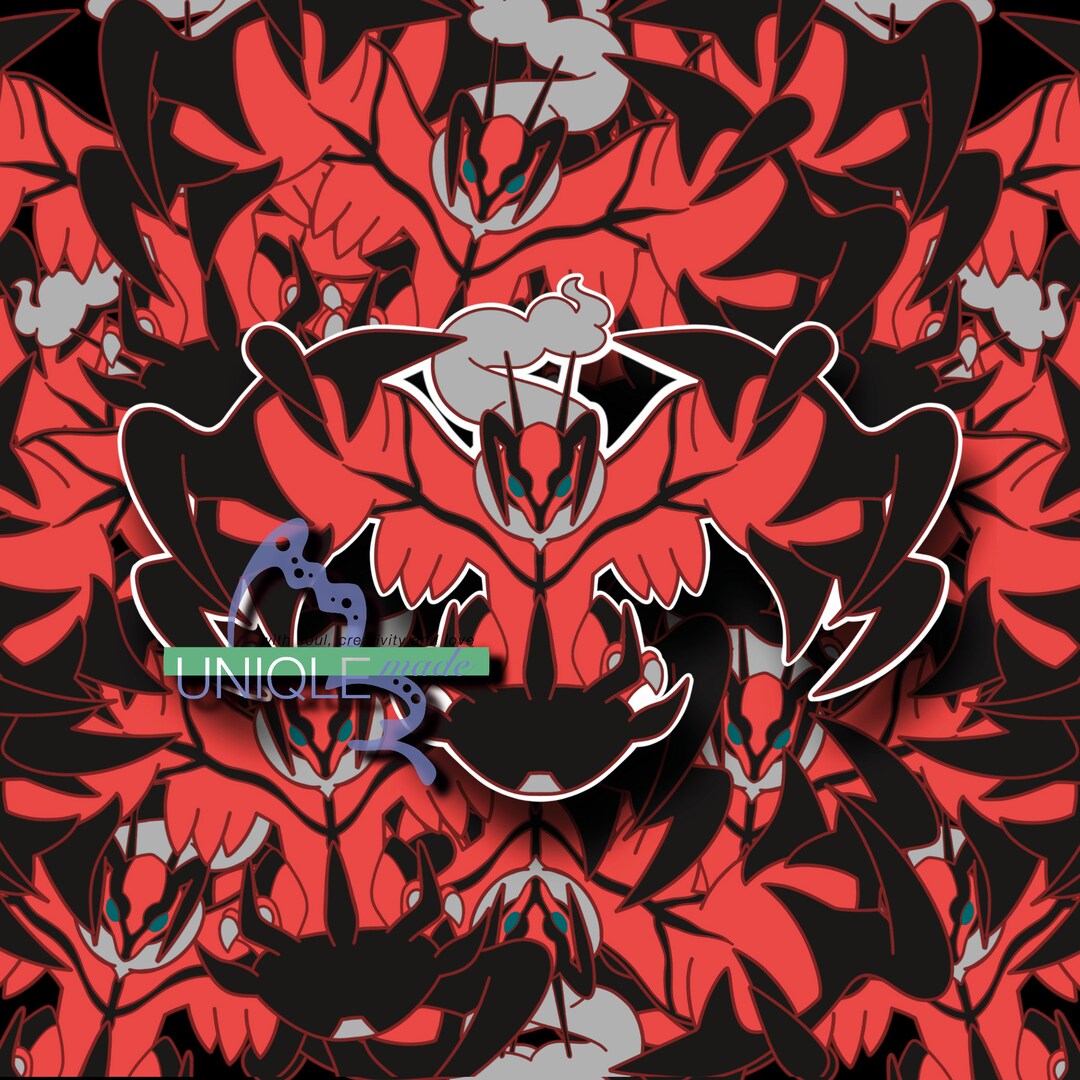 Dark/flying Type Chibi Style Legendary Yveltal Pokemon Die Cut Sticker ...