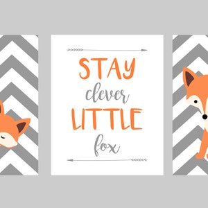 Stay Clever Little Fox, Nursery Art, Woodland Nursery, Fox, Nursery ...
