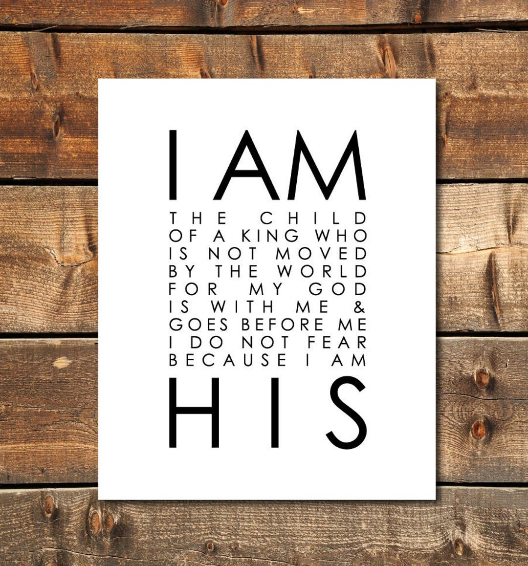 I Am His Sign, Rustic Nursery, Farmhouse Nursery, Baptism Gift ...