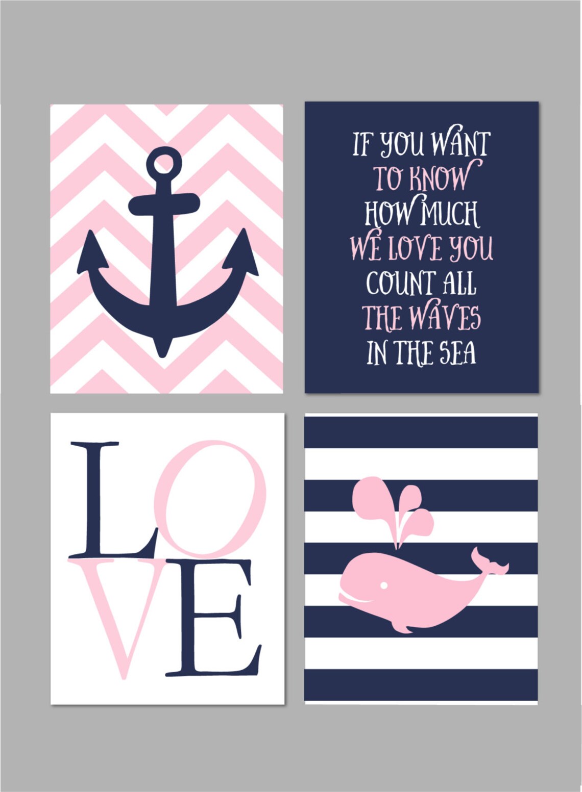 50% off Baby Girl Nautical Nursery Pink and Navy Nursery - Etsy
