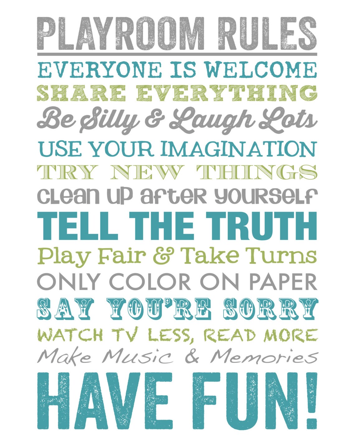 Playroom Sign Playroom Printable Playroom Decor Playroom - Etsy
