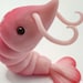 Pastel Pink Shrimp Figurine "skimp" - Polymer Clay Sculpture, Ocean ...