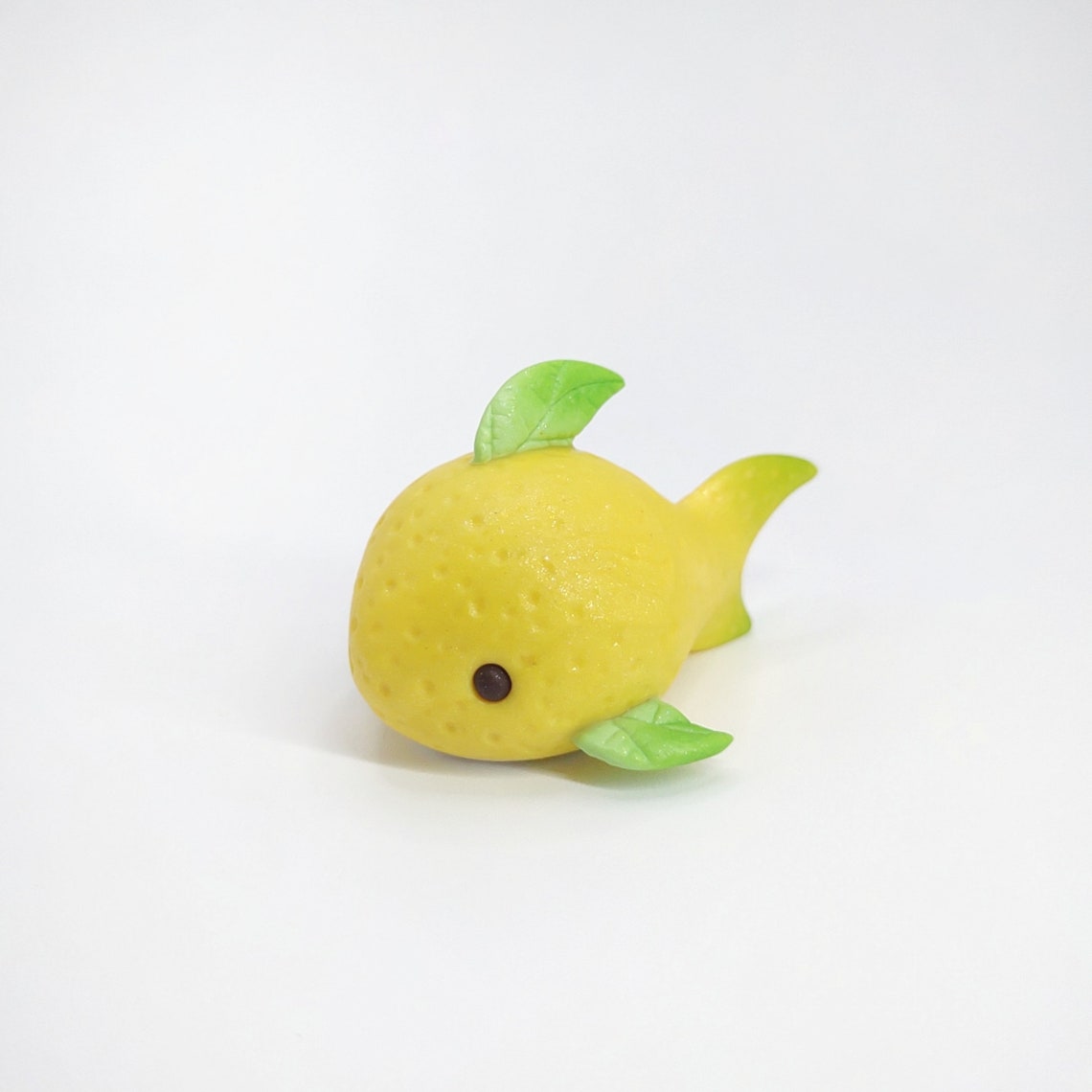 Yellow Chubby Lemon Shark Figurine "lem" - Polymer Clay Sculpture ...