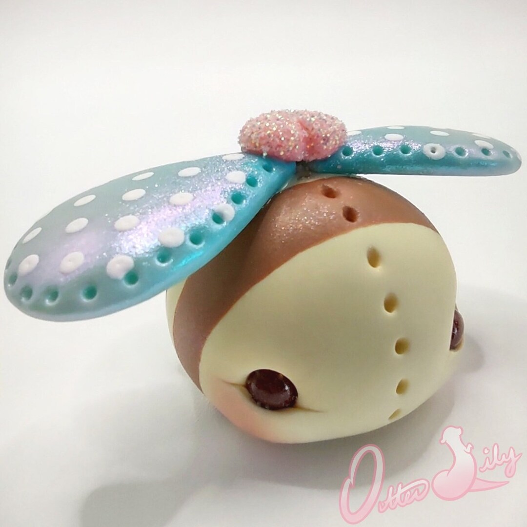 Yellow Plush Bumblebee Honey Bee Bug Figurine - Polymer Clay Sculpture ...