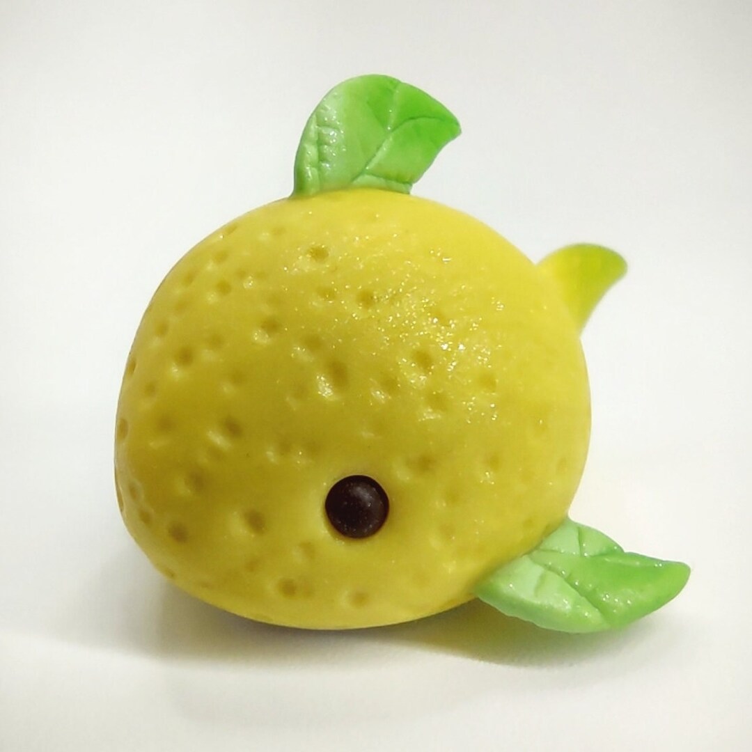 Yellow Chubby Lemon Shark Figurine "lem" - Polymer Clay Sculpture ...