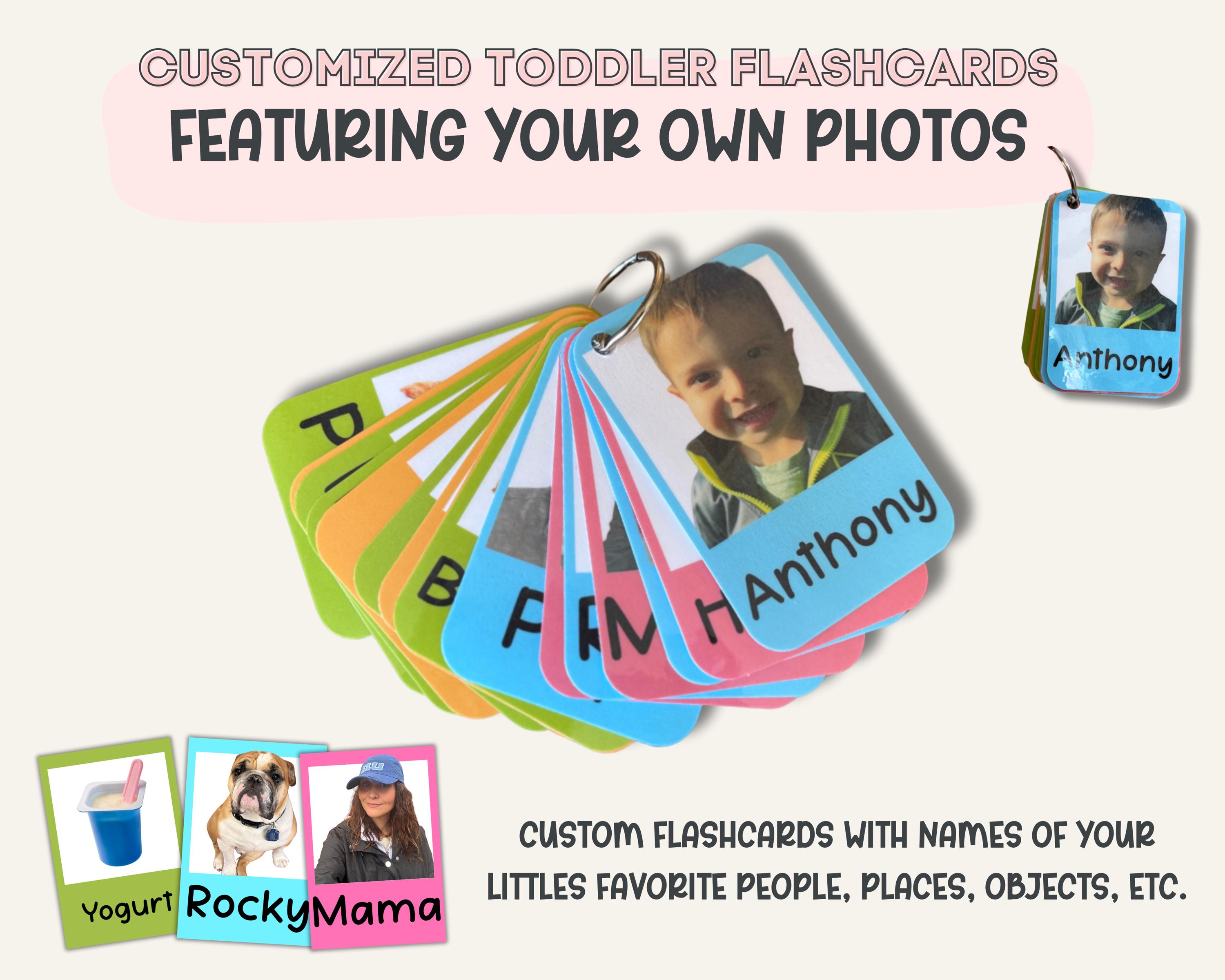 Custom Photo Flashcards: Personalized Toddler Learning Cards - Etsy