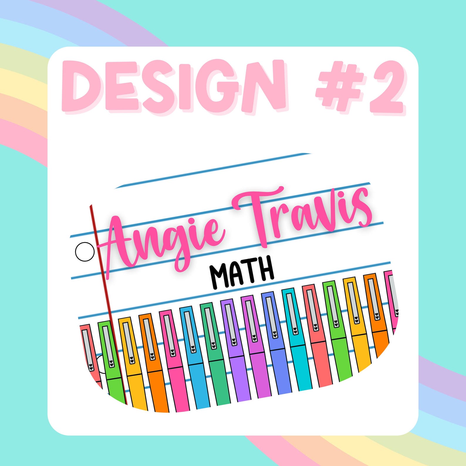 Personalized Composition Book Sticker, Custom Name Sticker, Custom ...