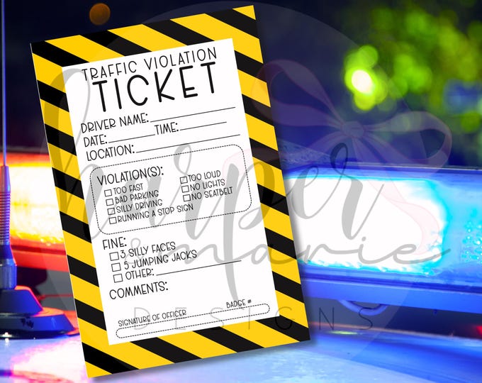 Police Ticket Pretend Play 5'' X 7'' Notepad 25 Sheets – Imaginative ...