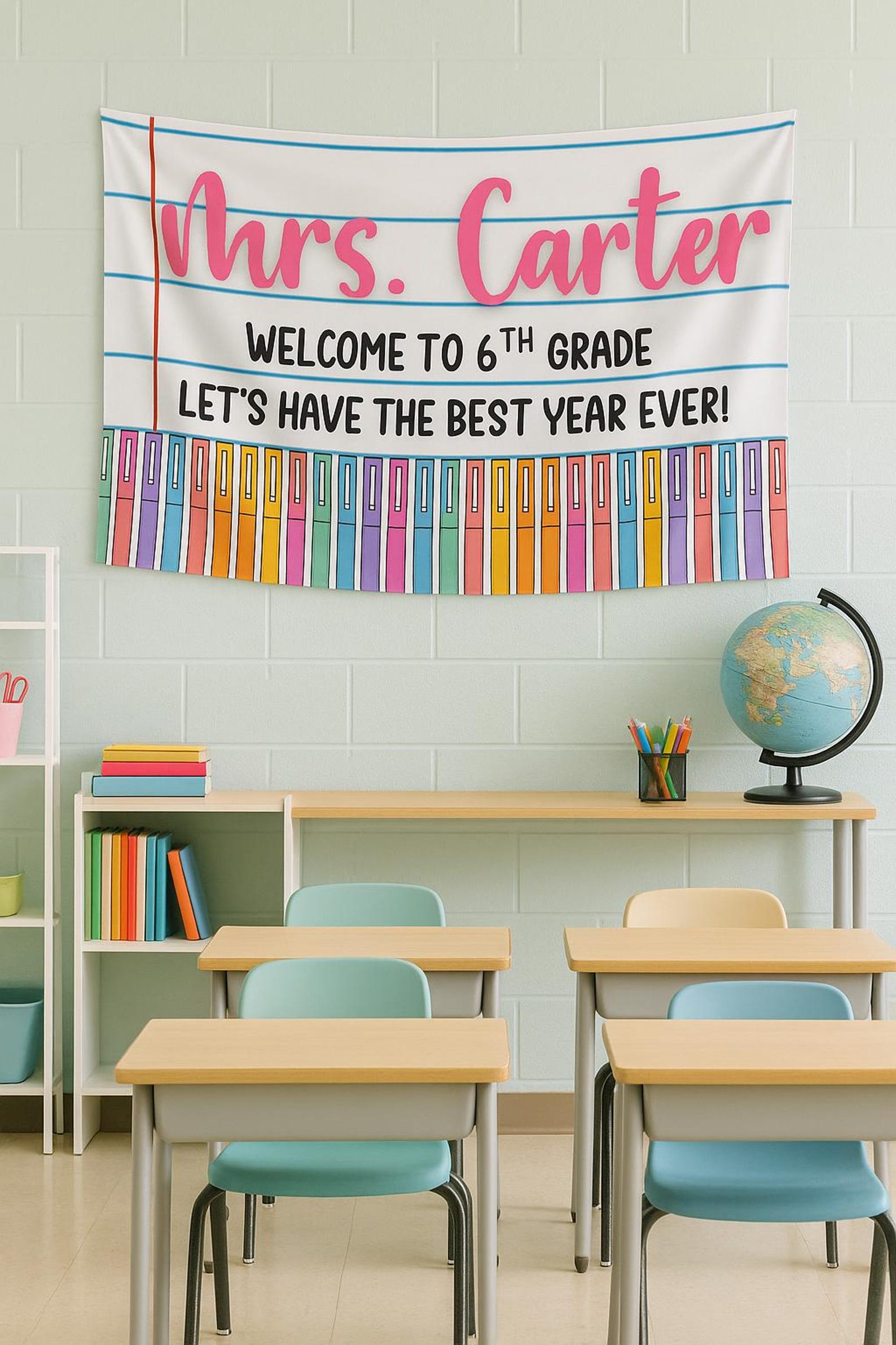Personalized Teacher Classroom Banner: Custom Name Welcome Sign - Etsy