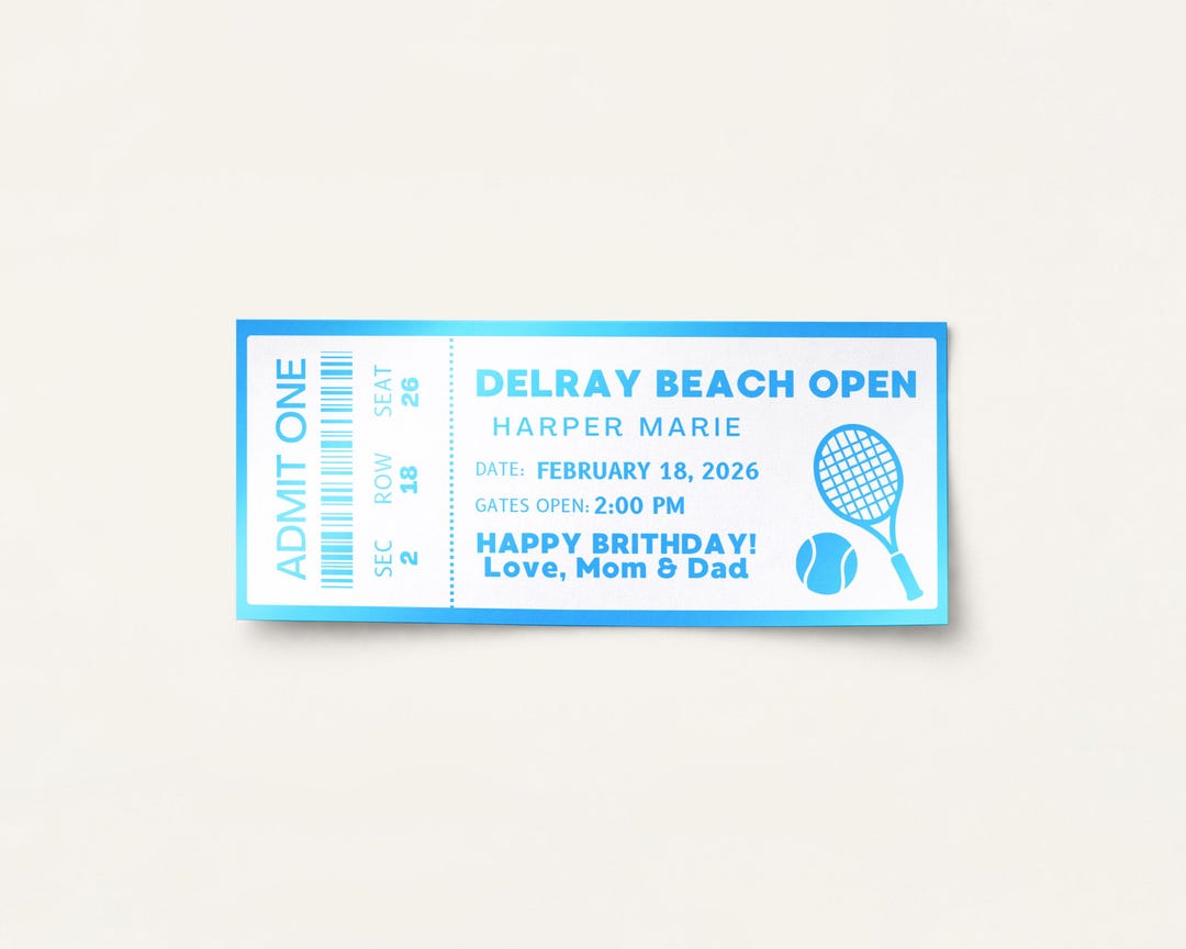 Custom Foiled Tickets – Personalized Event, Party, Birthday Gift or ...