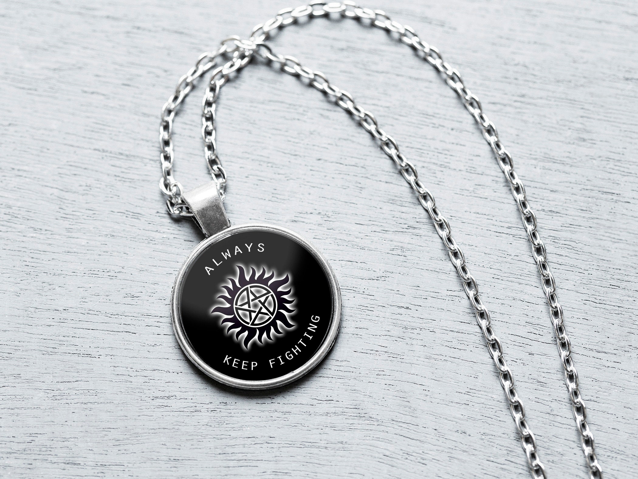 Always Keep Fighting Necklace Supernatural Jewelry Always - Etsy Canada