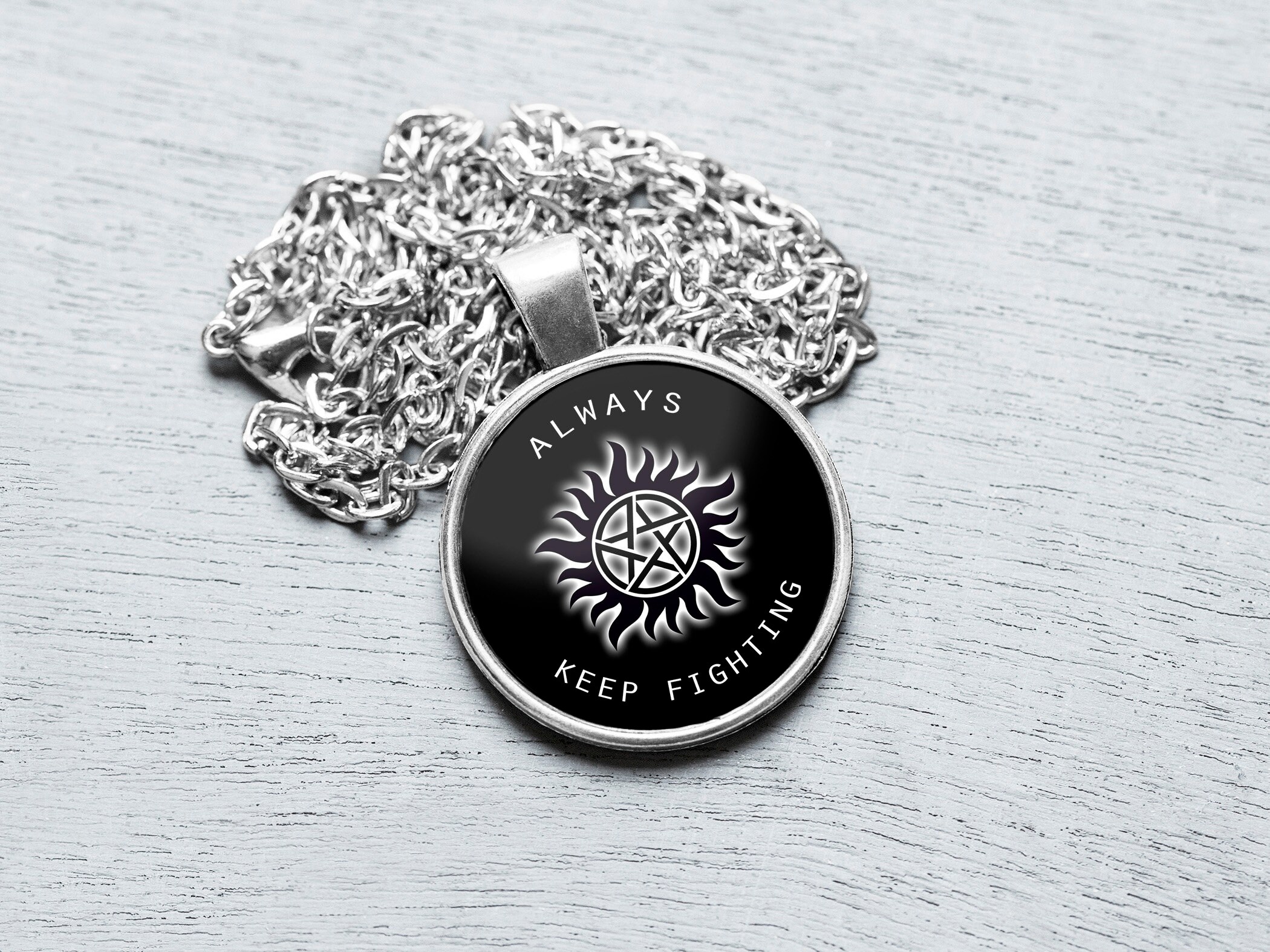 Always Keep Fighting Necklace Supernatural Jewelry Always - Etsy Canada