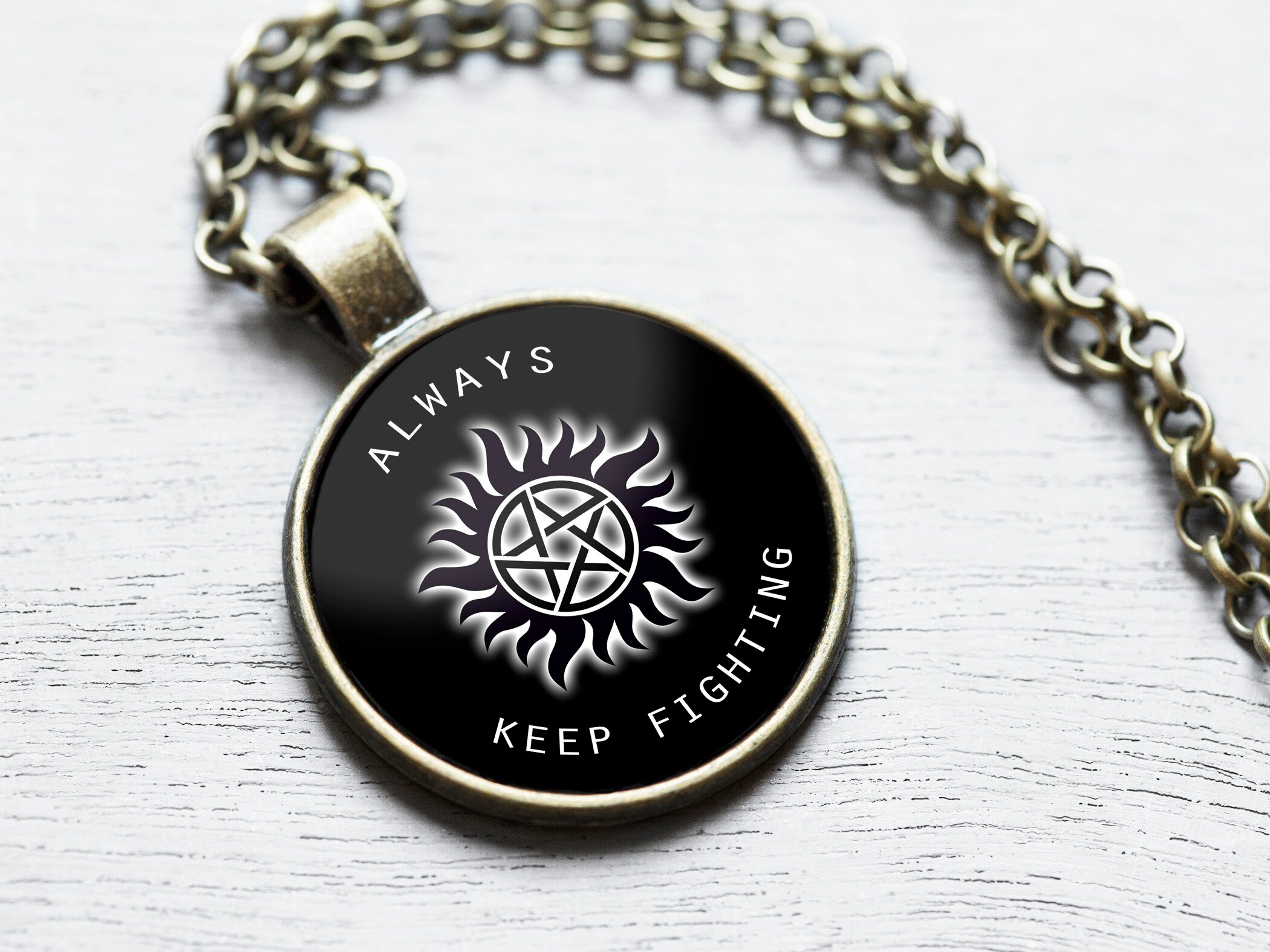 Always Keep Fighting Necklace Supernatural Jewelry Always - Etsy Canada