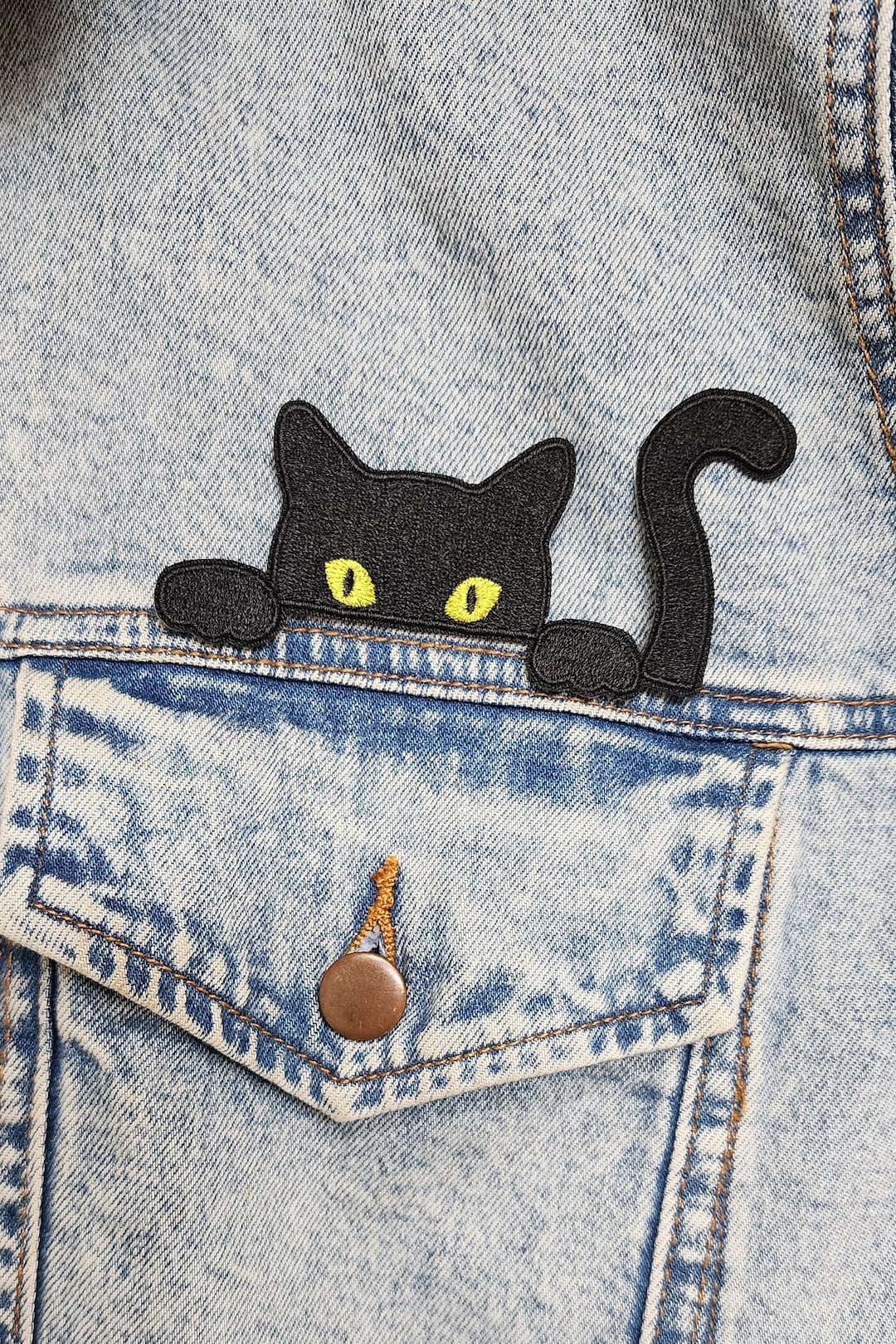 Cat Patch Iron-on Sew on Patch for Denim or Backpack Gift for Cat Lover ...