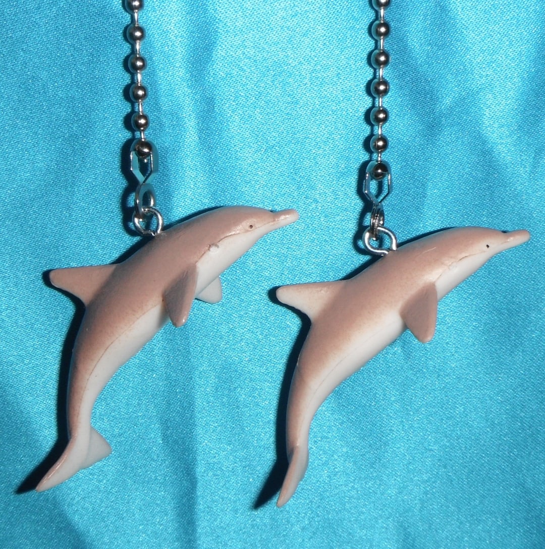 Set of Two ~ Dolphin Tan Sea Ocean ~ Ceiling Fan Pulls Great Gifts ...