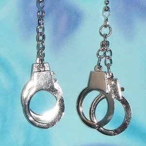 Set of Two - Handcuffs Metal Police Criminal - Ceiling Fan Pull Chains ...