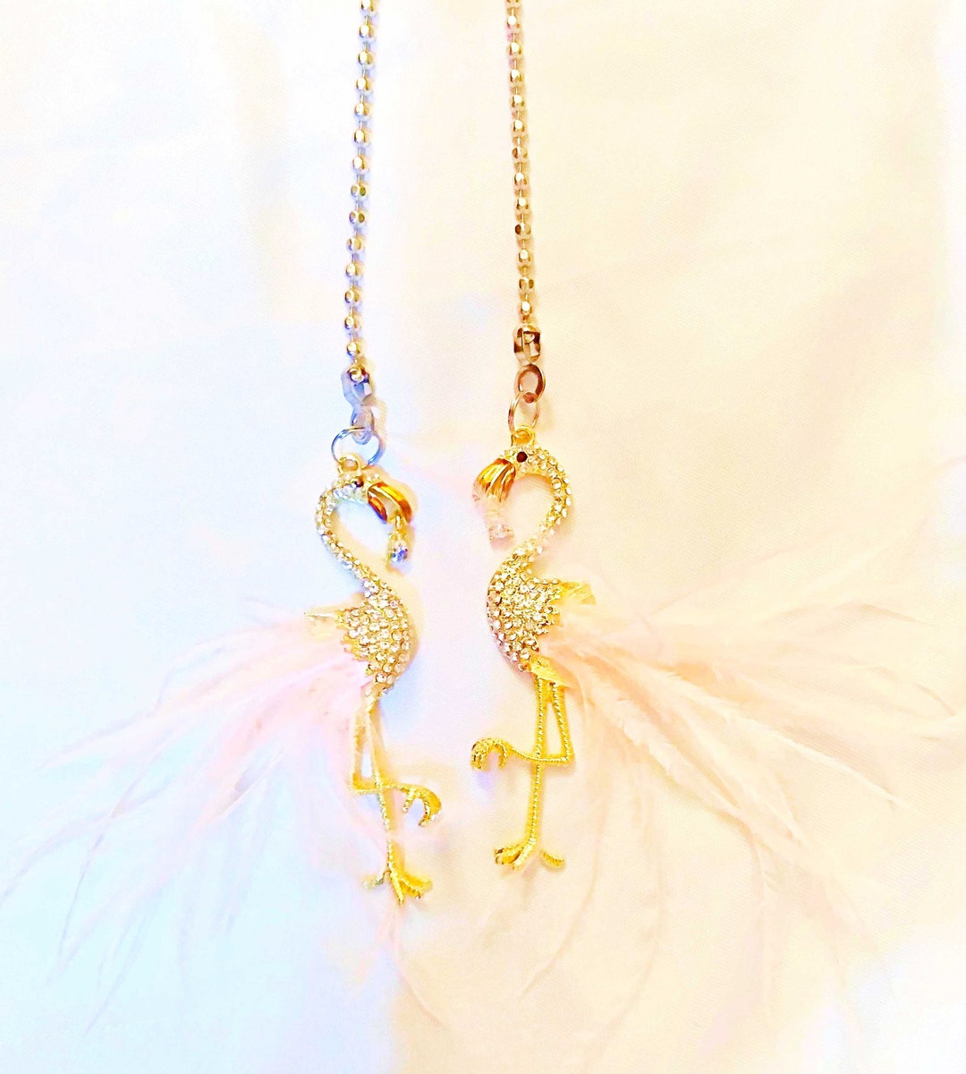 Set of Two FLAMINGO Gold-tone Metal Ceiling Fan Pull Chains - Etsy