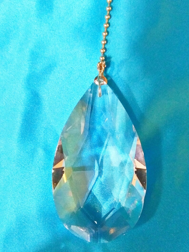 Set of Two Beautiful Tear Drop Acrylic Crystal Cut Large | Etsy