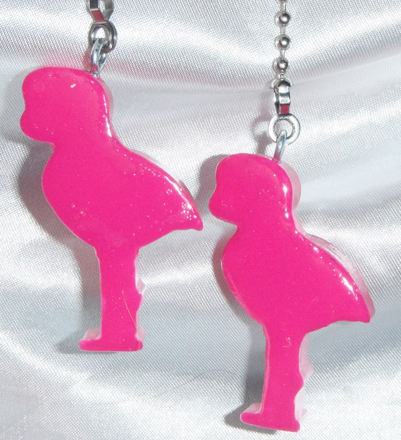 Set of Two Cute Flamingo Pink Bird Resin Ceiling Fan Pull - Etsy