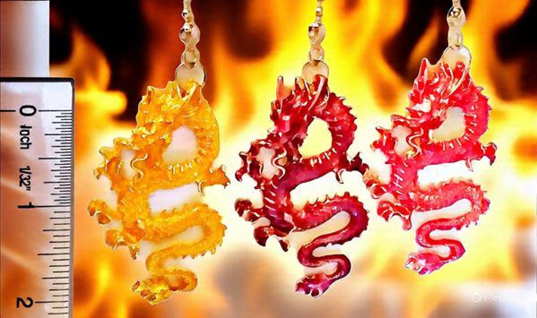 Dragon Ceiling Fan Pull Chains: Metal Enamel Set of Two - Etsy