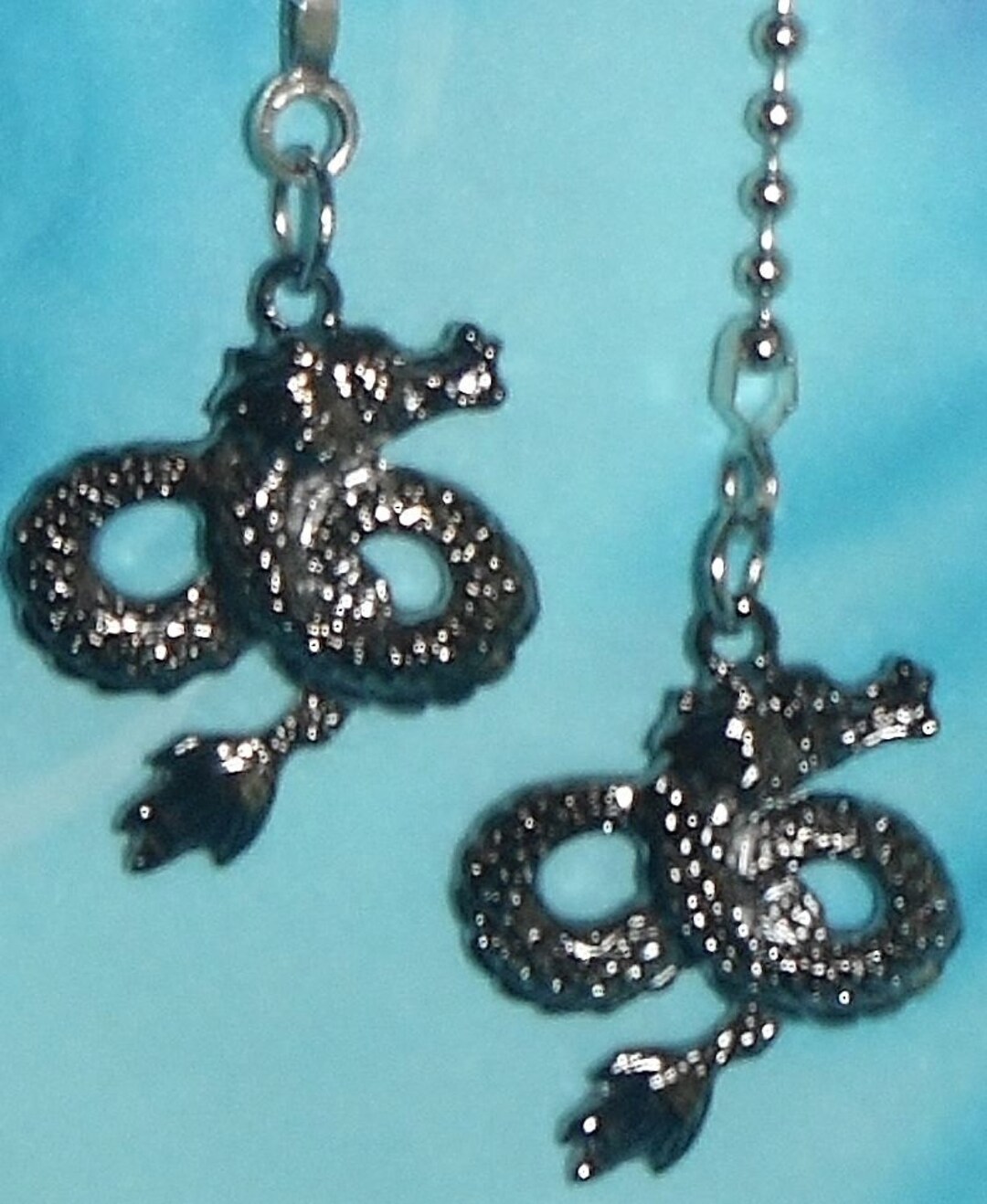 Set of Two ~ Dragons ~ China Dungeon Knight Novelty ~ Ceiling Fan Pulls ...