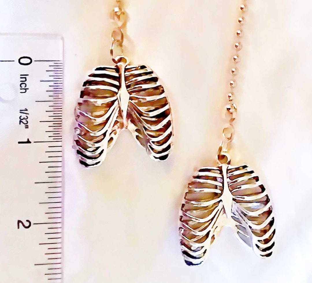 Set of Two Rib Cage Ribs Death Goth Metal Ceiling Fan/light Pull Chains ...
