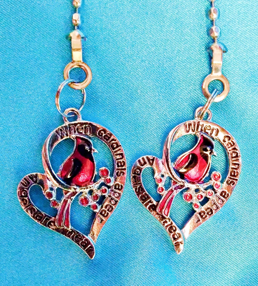 Set of Two Red Cardinal Bird Ceiling Fan Pulls Great Gifts - Etsy