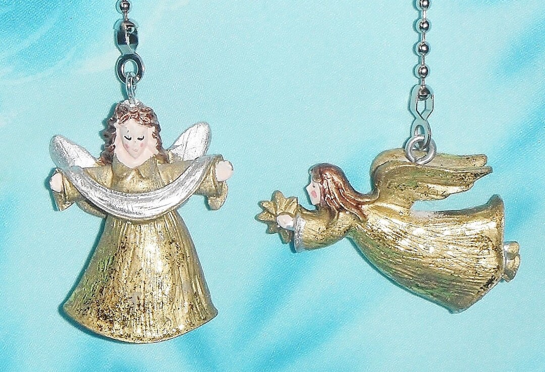Set of Two Beautiful Angel Banner & Star Girl Holy Custom Ceiling Fan ...