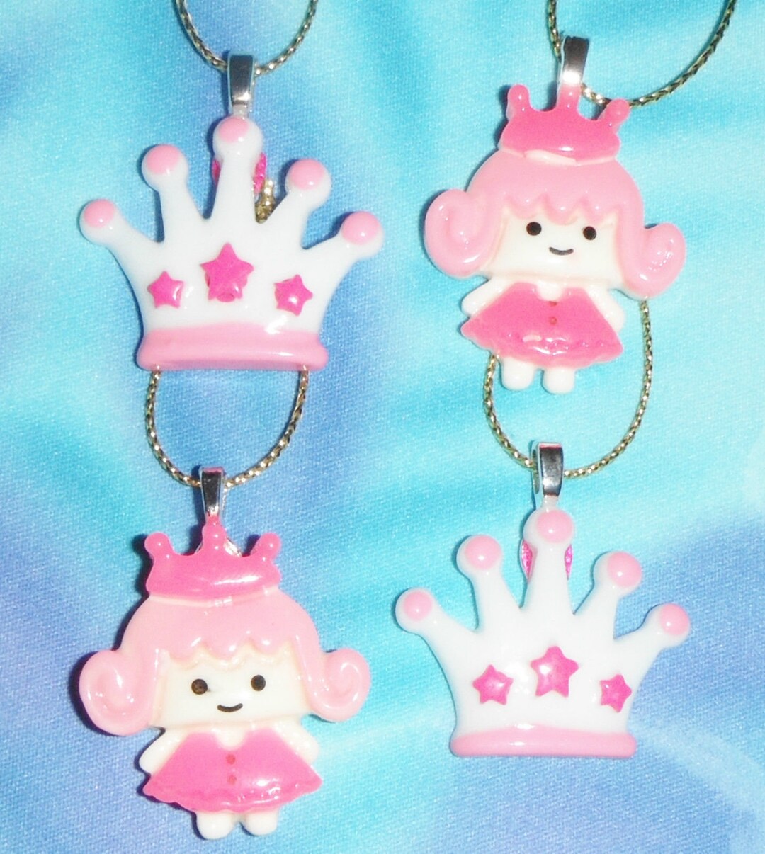 Set of Four ~ Cute! Little Princess & Crown Girl ~ Mini Christmas ...