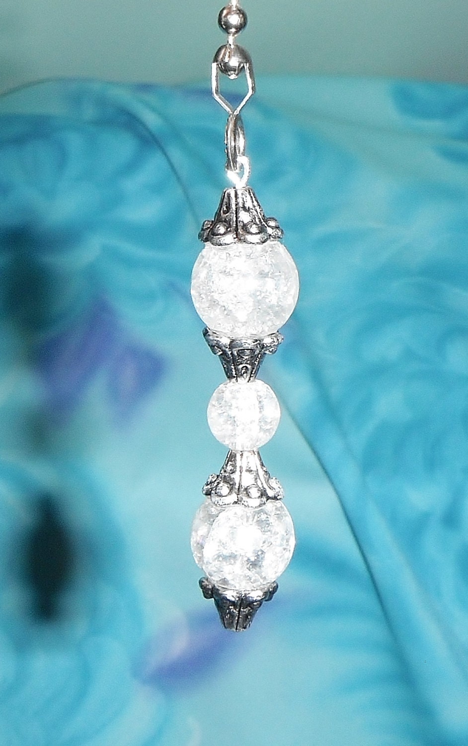 Set of Two - Beautiful Elegant Clear Crystal Bead - Custom Ceiling Fan ...