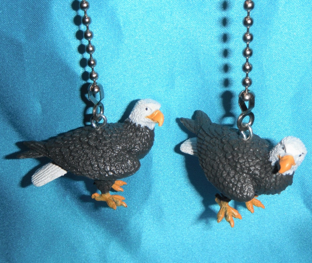 Set of Two ~ Cute! Bald Eagle Standing Bird Animal ~ Ceiling Fan/light ...