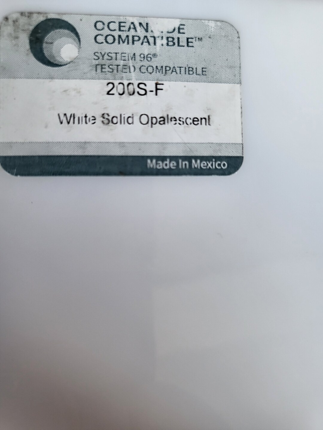 White Opal Oceanside Stained Glass Sheet 96oe, Great for Stained, Fused ...